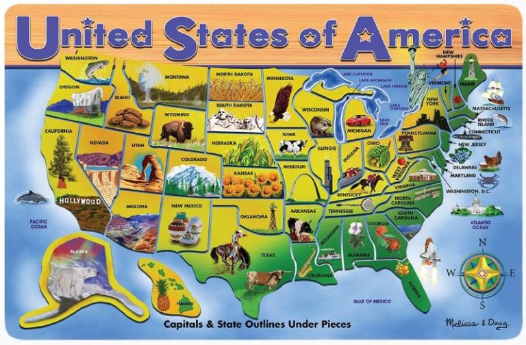 Mapa turístico de Estados Unidos - Mapa de Estados Unidos